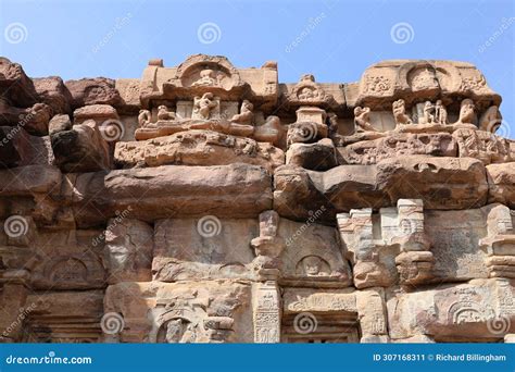 Stone Sculpture Pattadakal Temples Near Badami Bagalot Karnataka