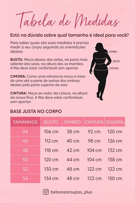 Guia De Medidas Aprenda A Escolher O Tamanho Ideal Na Loja
