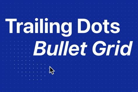 Trailing Bullet Grid Frame One Webflow