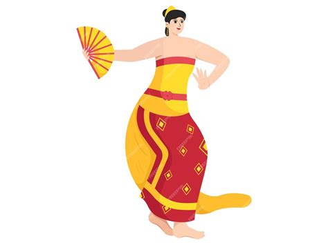 Premium Vector Indonesian Traditional Legong Dance Illustration
