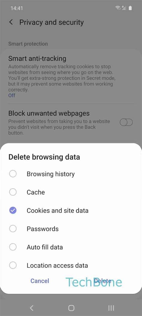 How To Delete Cookies Samsung Manual TechBone