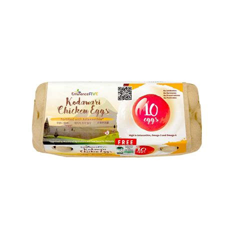 Kodawari Chicken Eggs Fortified Astaxanthin 1pack Jaya Grocer