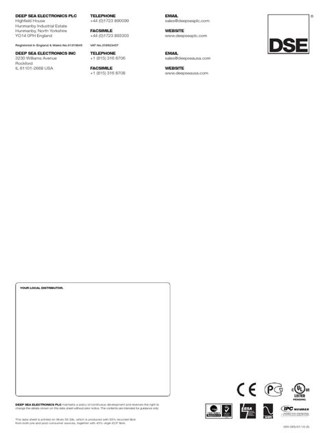 Dse 7510 Data Sheet Pdf