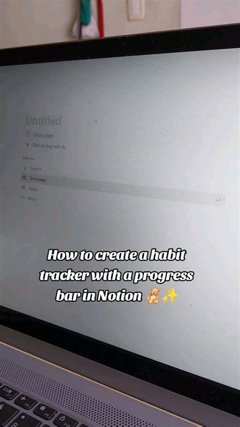 how to create a habit tracker with a progress bar in notion 🧸 ️ notions habit tracker