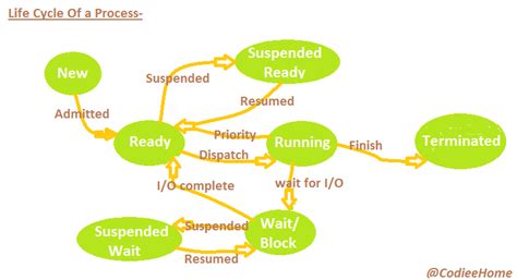 Process Life Cycle Diagram In Operating System Process State
