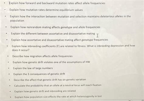 Solved Explain How Forward And Backward Mutation Rates Chegg Com