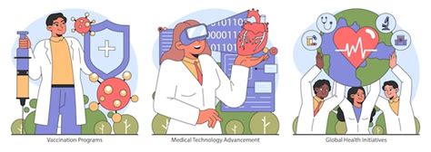 Premium Vector Healthcare Set Robust Vaccination Programs Cuttingedge Medical Technology And