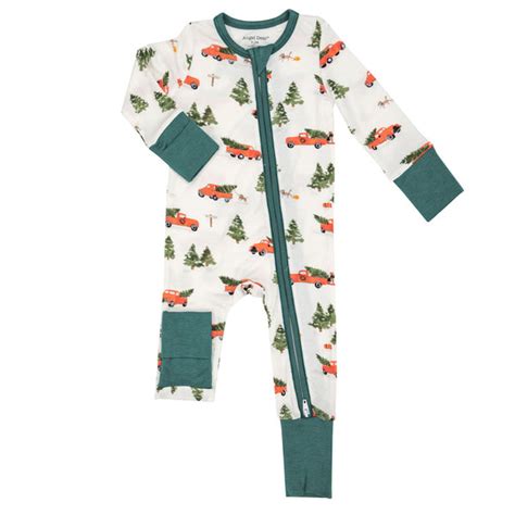 2 Way Zipper Romper Vintage Red Truck