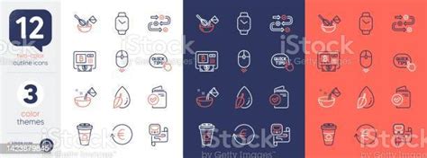 지하철지도 설문 조사 진행 상황 및 요리 워터 라인 아이콘 세트 디자인을 위해 벡터 서비스에 대한 스톡 벡터 아트 및 기타 이미지 서비스 아이콘 검증 Istock