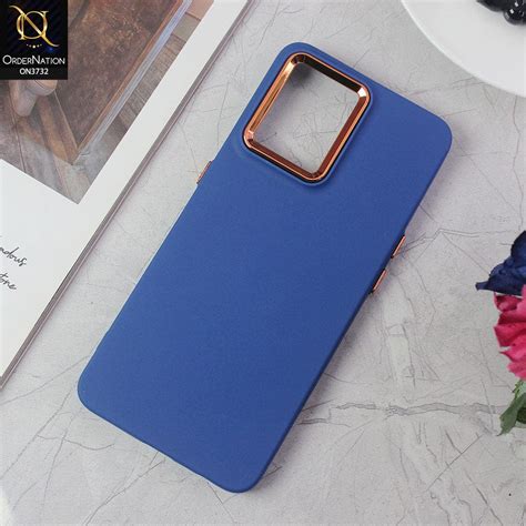 Oppo A57 4g 2022 Cover Blue Electroplated Camera Border Soft Silico