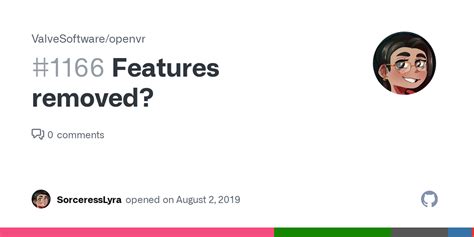 Features Removed Issue ValveSoftware Openvr GitHub