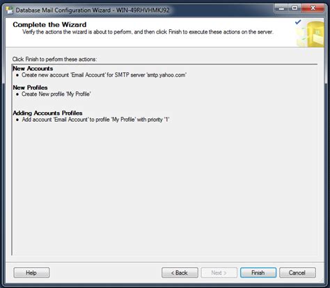 Sql Server How To Setup Database Mail Using Free Mail Accounts Sql Server Portal