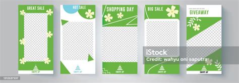 5 소셜 네트워크 스토리 디자인 수직 배너 또는 전단지 템플릿을 슬라이드합니다 소셜 미디어에 대한 미니멀 한 이야기의 집합 0명에 대한 스톡 벡터 아트 및 기타 이미지