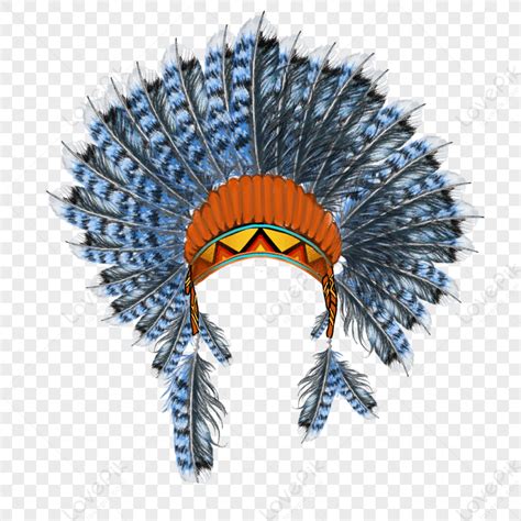 핸드 X 인디언 머리 장식인디안푸른색원주민 Png 일러스트 무료 다운로드 Lovepik