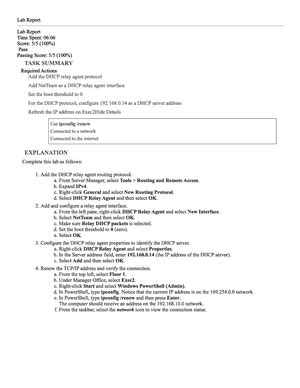 Configure IP Addresses Lab C Studocu