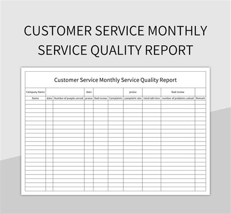 Free Quality Report Templates For Google Sheets And Microsoft Excel Slidesdocs