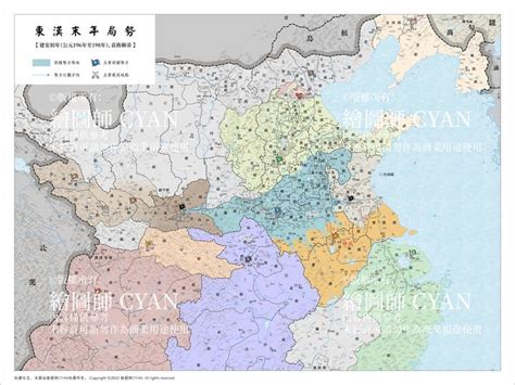 三国两晋南北朝地图志（四）：东汉建安初年地图 知乎