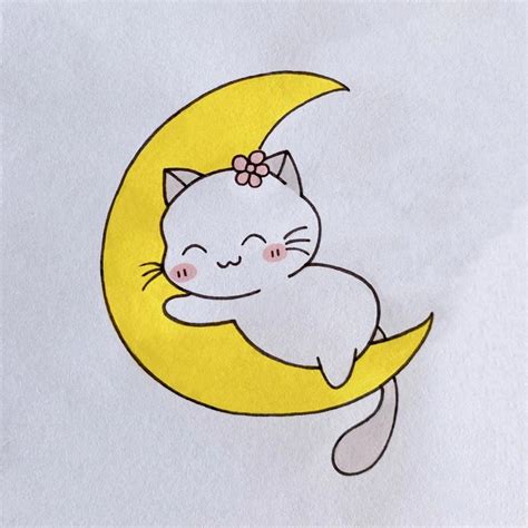 小猫简笔画带颜色简单（高清13张） 简笔画图片大全