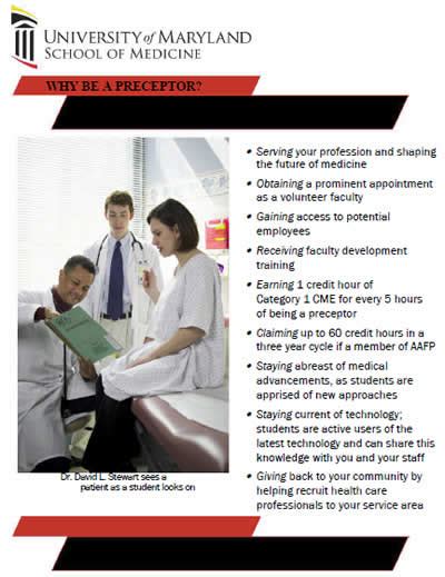 Preceptorships University Of Maryland School Of Medicine