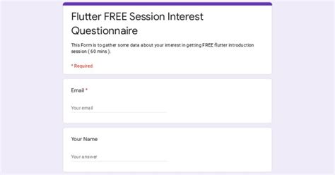 Rahaf Sadoudi On Linkedin Flutter Free Session Interest Questionnaire