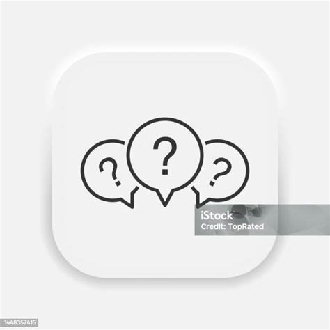 채팅 음성 메시지는 Neumorphism 스타일의 물음표 아이콘으로 거품을 만듭니다 벡터 Eps 10 3 명에 대한 스톡 벡터