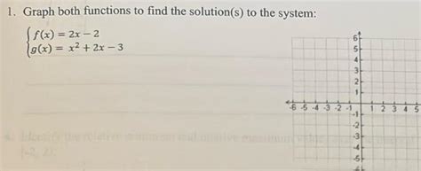 Answered 1 Graph Both Functions To Find The Solution S To The System