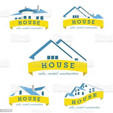 Set 하우스 로고 디자인 템플릿 렌딩트리의 부동산 테마 아이콘크기 0명에 대한 스톡 벡터 아트 및 기타 이미지 0명 2015년 건설 산업 Istock