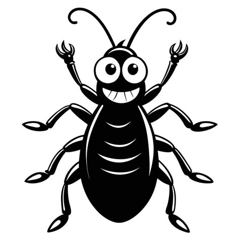 Cheerful Beetle Character Design Illustration Insect Mascot Simple