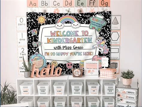 Classroom Decor Composition Notebook Theme Custom Classroom Tapestry