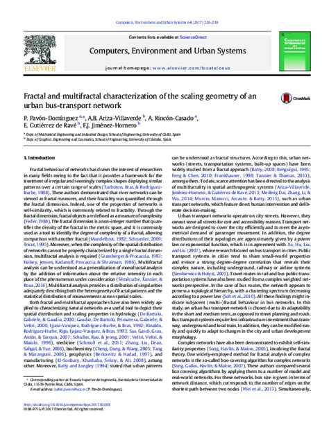 Pdf Fractal And Multifractal Characterization Of The Scaling Geometry