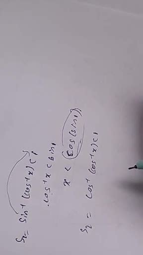 consider the following two statements s1 sin−1 cos−1x