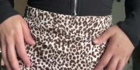 Christina Khalil Leopard Mini Skirt Thong Tease Video Leaked Nipple