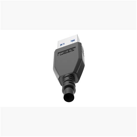 带蓝色针脚的usb Type A连接器 3d模型 下载 电脑配件 On