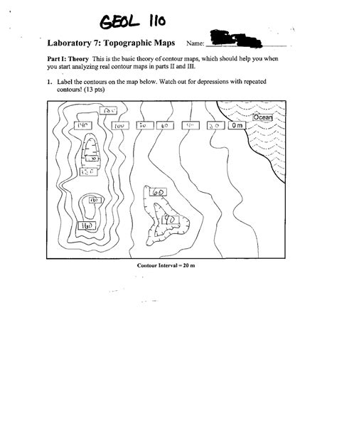 Topographic Maps Physics Geological Lab 7 Geol 110 Lab Reports