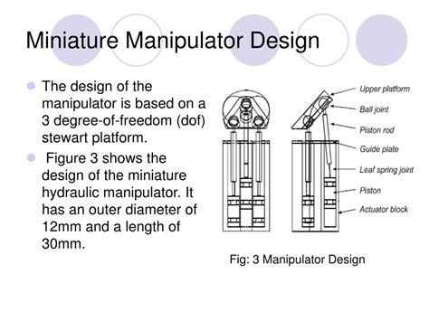 Ppt A Miniature Hydraulic Parallel Manipulator For Integration In A Self Propelling Endoscope