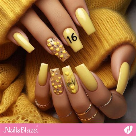 Yellow Birthday Nails