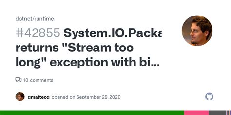 system io packaging zippackage returns stream too long exception with big files · issue 42855