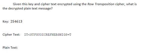 solved given this key and cipher text encrypted using the