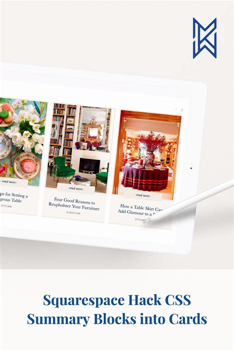 Squarespace Tutorial CSS Blog Post Summaries Card Style Design MKW Creative Co