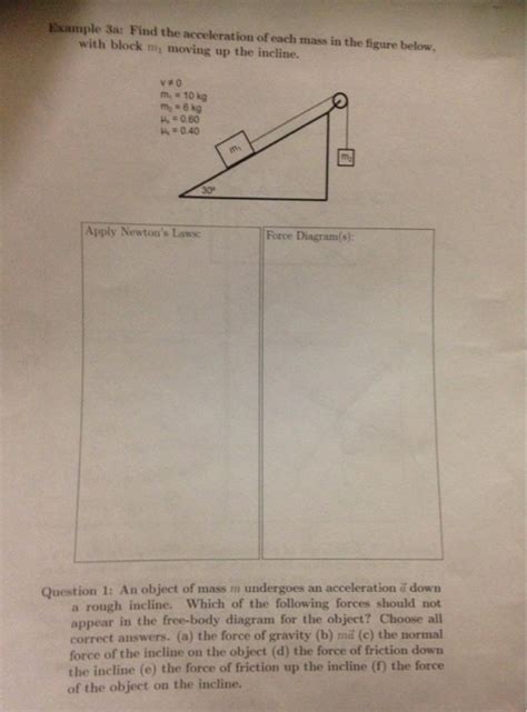 Solved Example 3a Find The Acceleration Of Each Mass In The