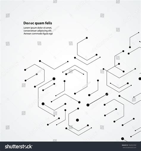 Molecular Structure Pattern Background Vector Technology Stock Vector Royalty Free 764052769