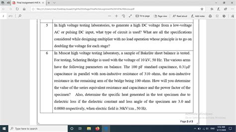 Solved In High Voltage Testing Laboratories To Generate Chegg