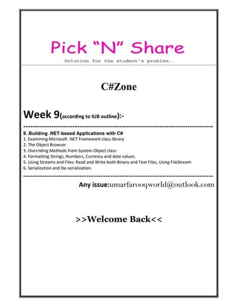 Building Net Based Applications With C Pdf