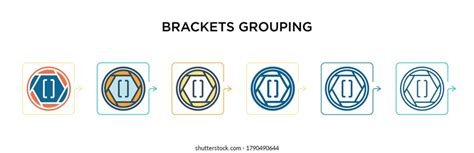 Brackets Grouping Symbol Vector Icon 6 Stock Vector Royalty Free 1790490644 Shutterstock