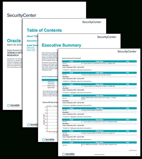 Oracle Audit Results Sc Report Template Tenable® Throughout Security Audit Report Template