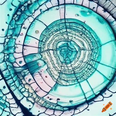Cross Section Of Plant Stem Under A Microscope On Craiyon
