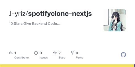 Github J Yrizspotifyclone Nextjs 10 Stars Give Backend Code