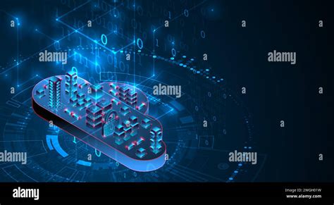 Cloud Computing Concept Abstract Connection Technology Background