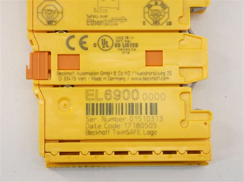 Beckhoff El6900 Twinsafe Logic Terminal Ethercat Module Gpm Surplus