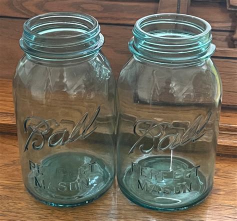 Two 1923 1933 Ball Mason Canning Jars Mold Error Etsy